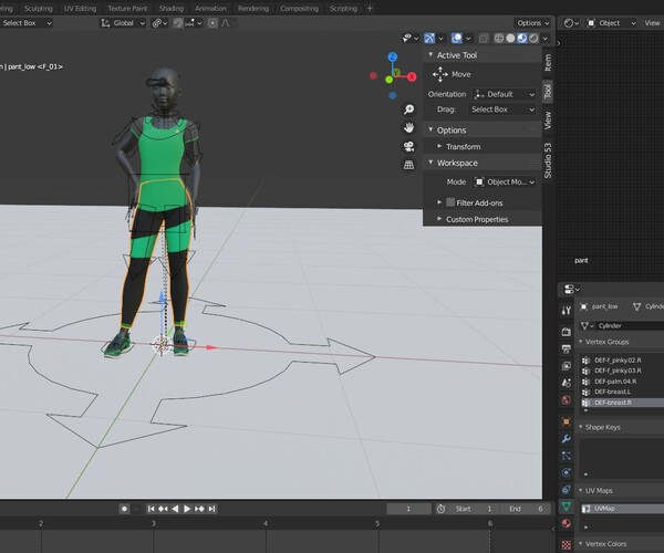 ArtStation - Woman mannequin V3 Rigged in Blender | Game Assets
