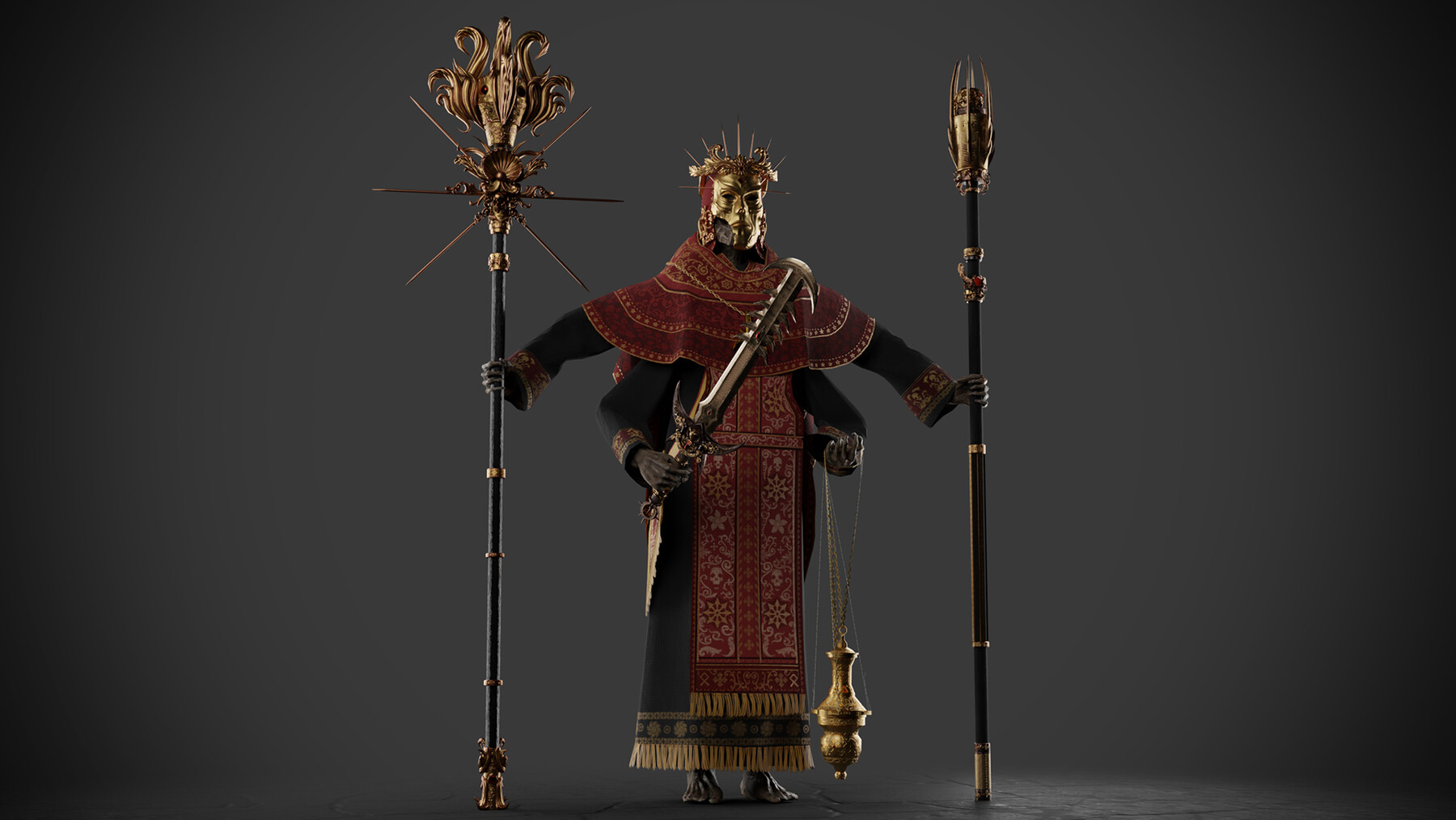 ArtStation - Undead Priest / Necromancer | Game Assets