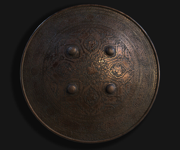 ArtStation - Dhal Shield 17th Century | Game Assets