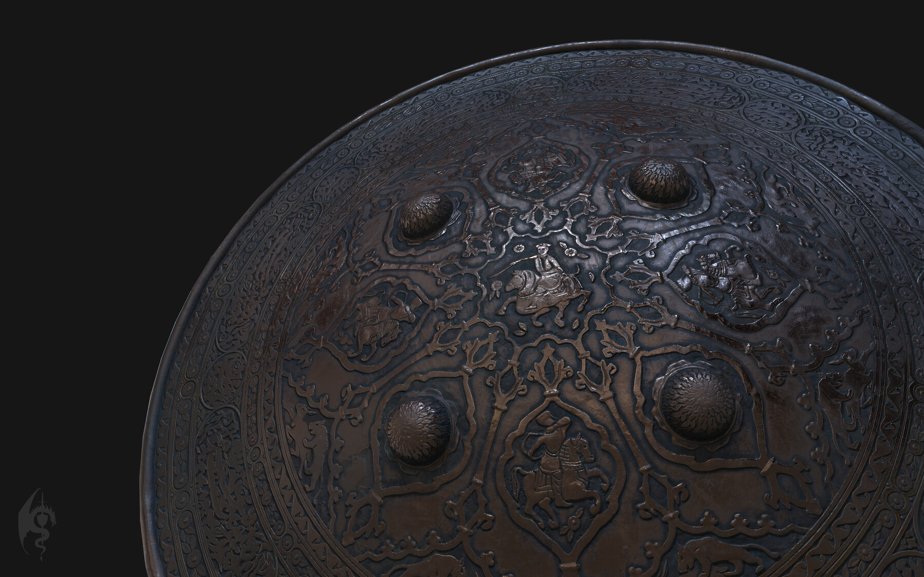 ArtStation - Dhal Shield 17th Century | Game Assets