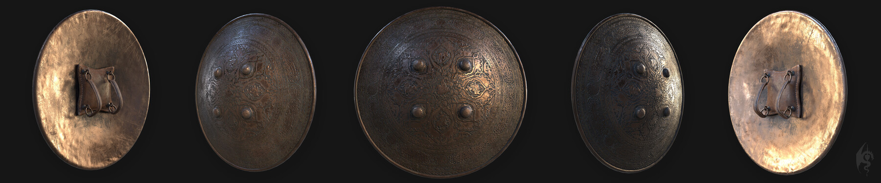 ArtStation - Dhal Shield 17th Century | Game Assets