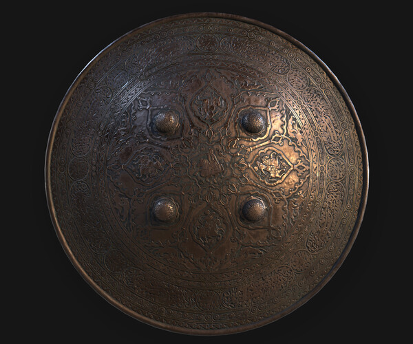 ArtStation - Dhal Shield 17th Century | Game Assets