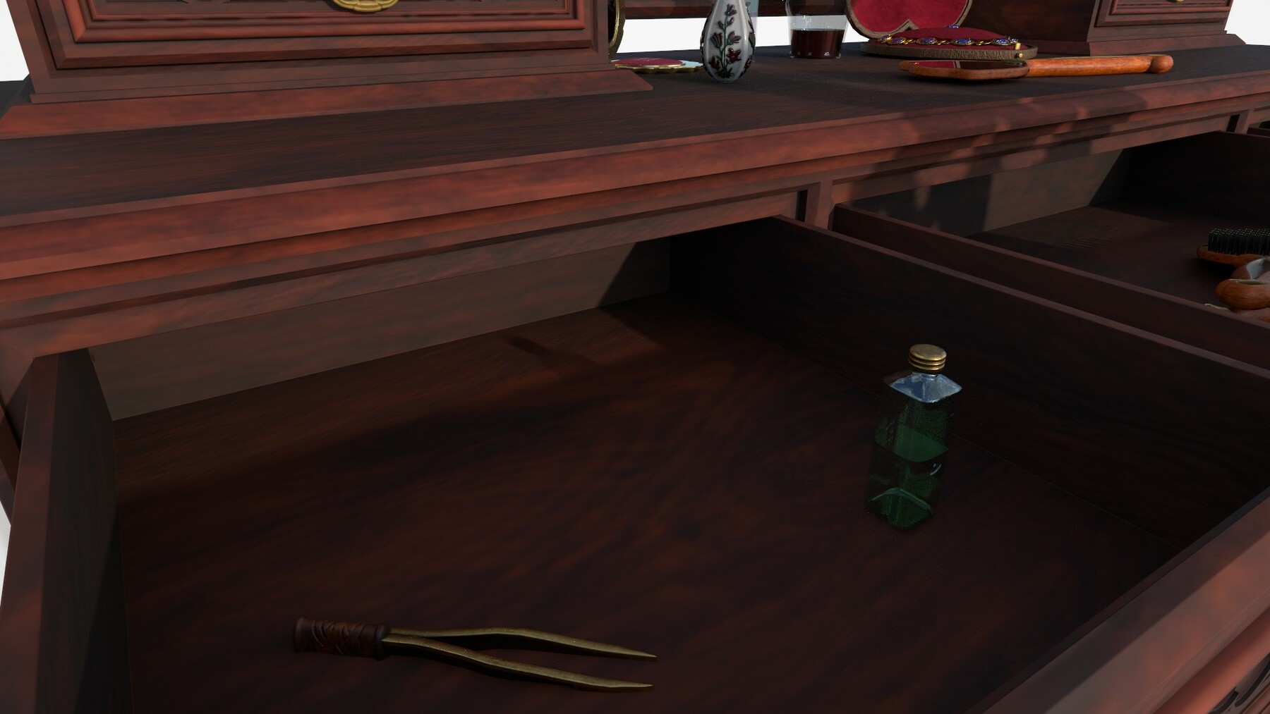 ArtStation - Victorian dressing table (openable) | Game Assets