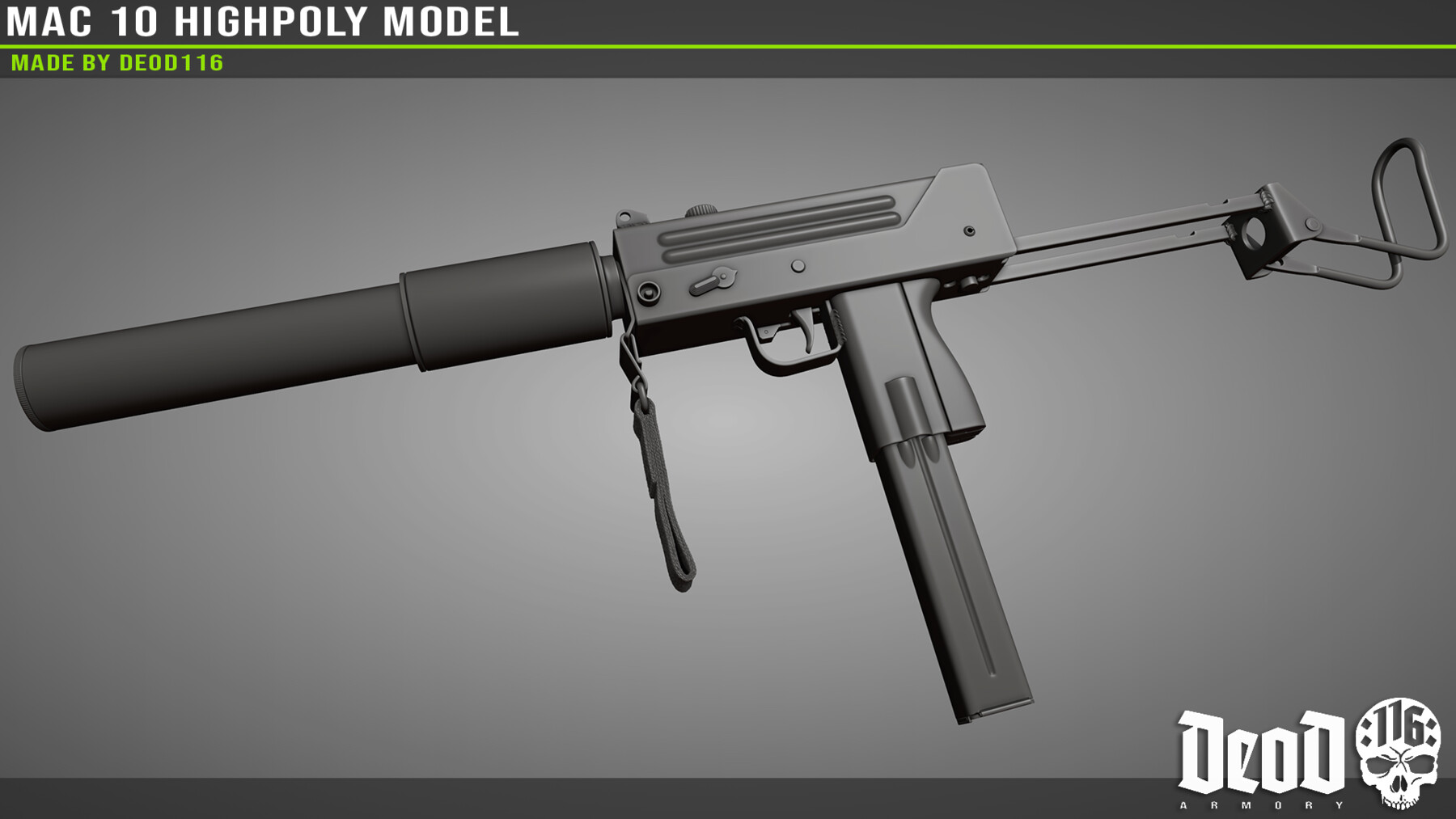 ArtStation - MAC 10 Highpoly model | Resources