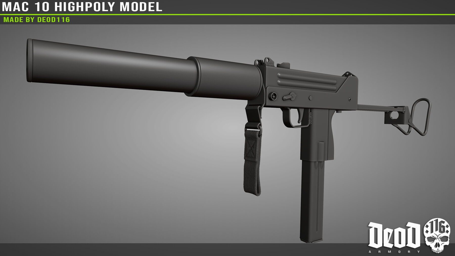 ArtStation - MAC 10 Highpoly model | Resources