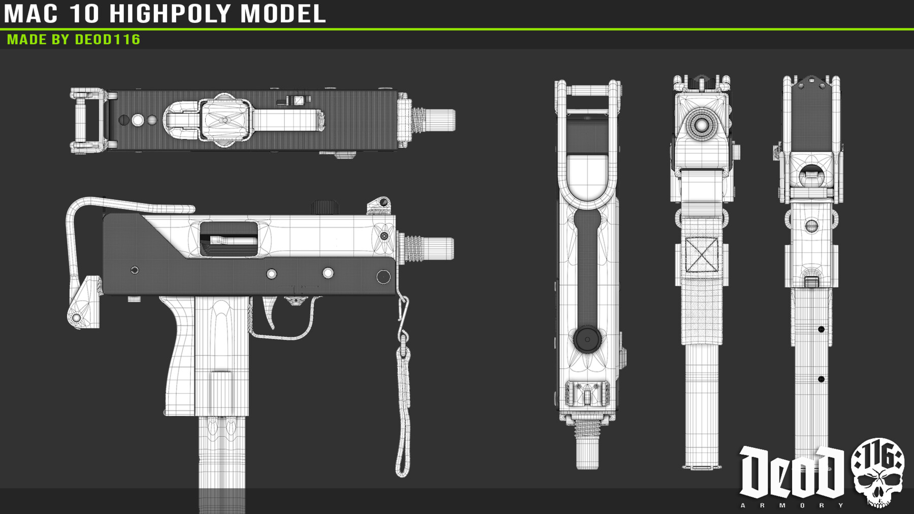 ArtStation - MAC 10 Highpoly model | Resources