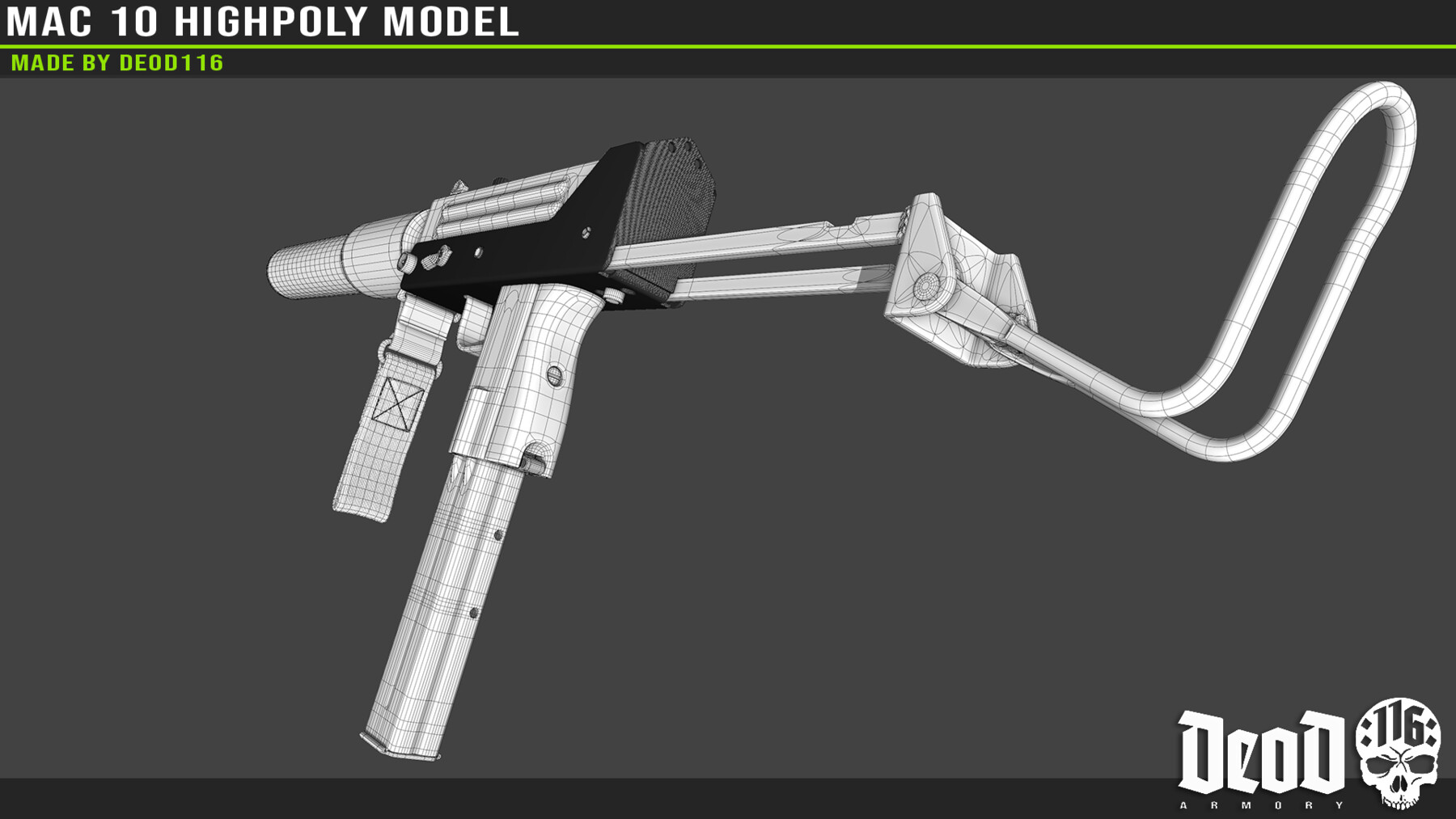 ArtStation - MAC 10 Highpoly model | Resources