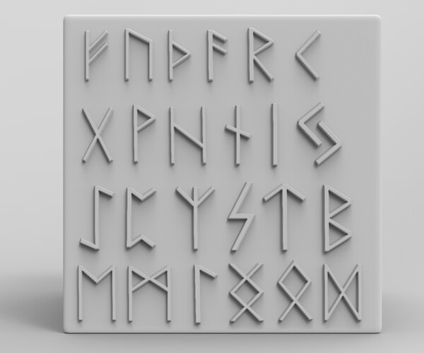 ArtStation - 24 Futhark Runes Alpha Pack | Brushes