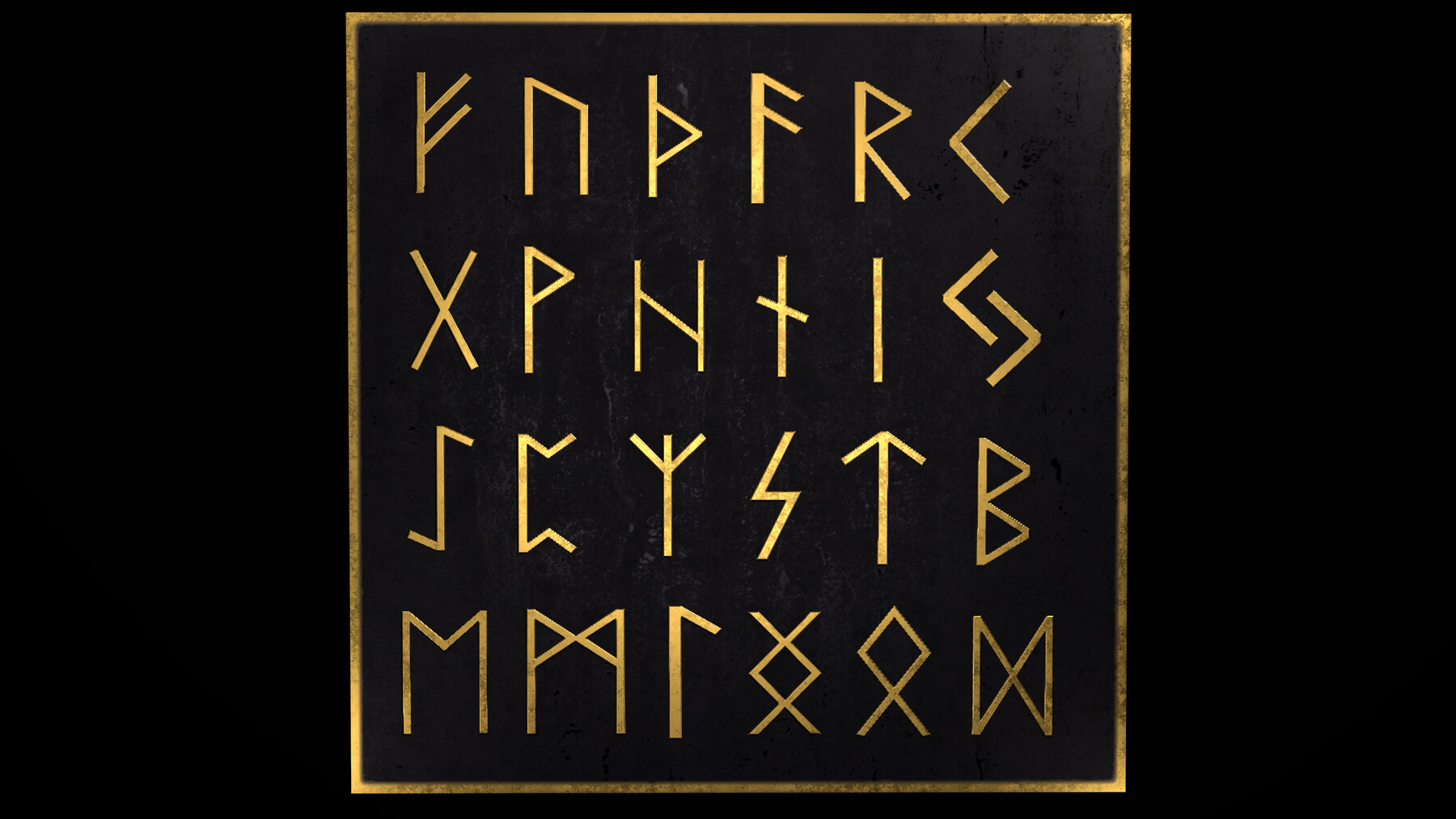 ArtStation - 24 Futhark Runes Alpha Pack | Brushes