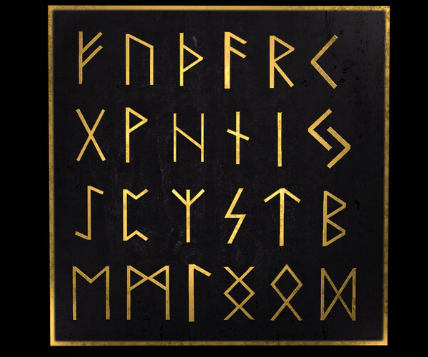 ArtStation - 24 Futhark Runes Alpha Pack | Brushes