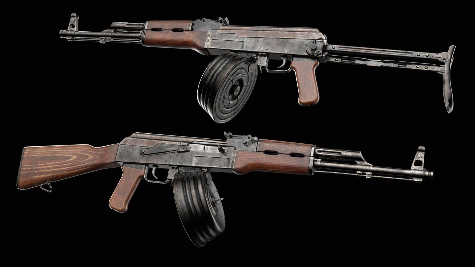 ArtStation - AK-47 / AKS Kalashnikov Assault Rifles (Game Ready) | Game ...