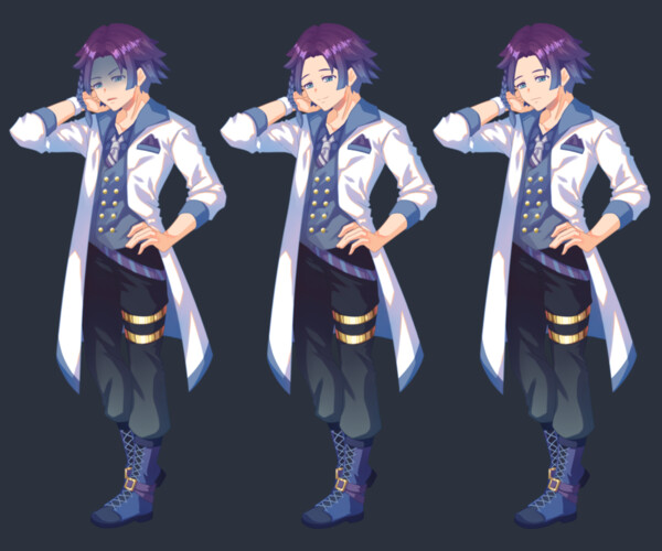 ArtStation - Visual Novel Character Asset | Game Assets