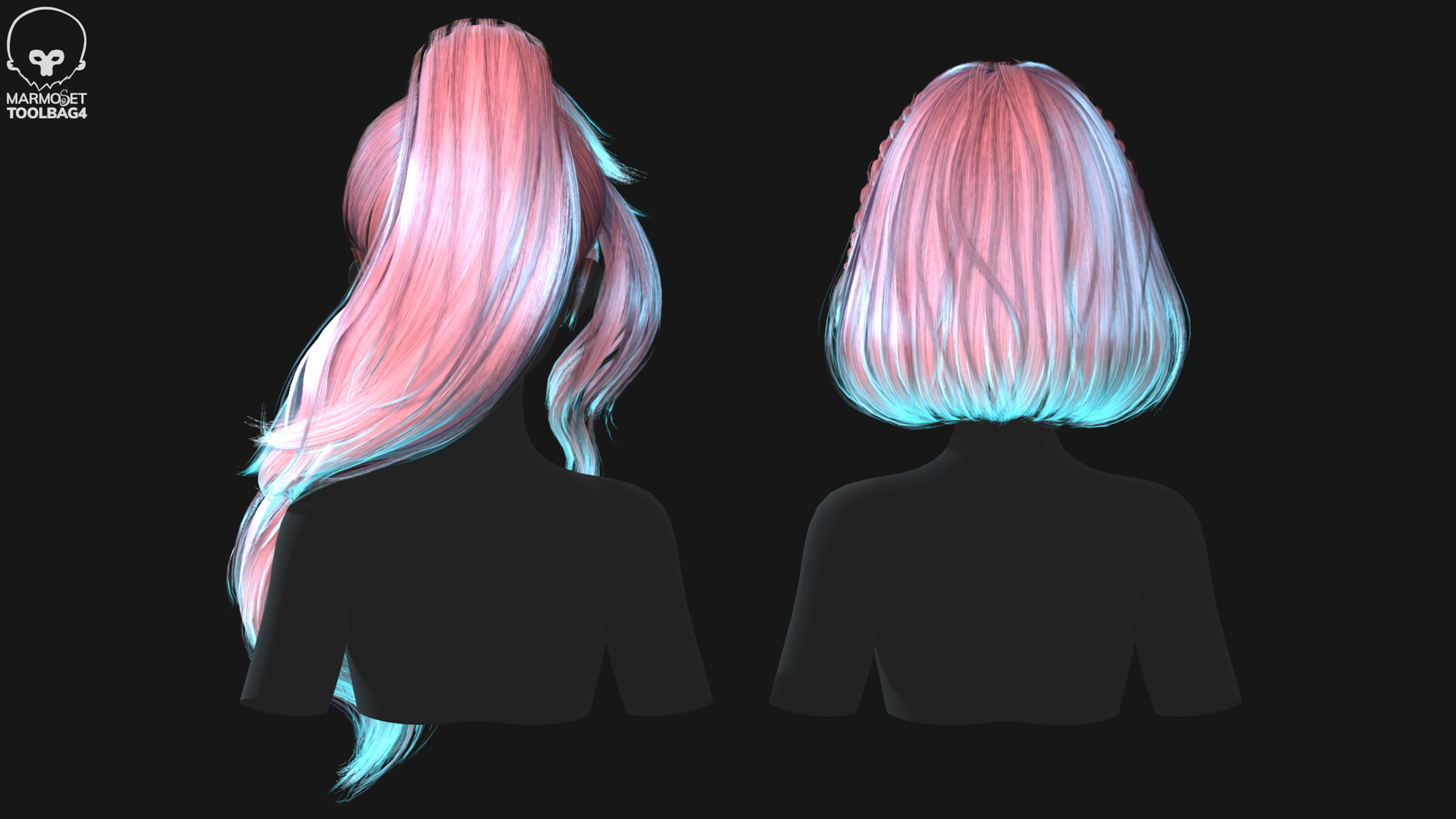 ArtStation - Stylized Hairstyle Pack (10 pieces). Low-poly / Game-ready ...