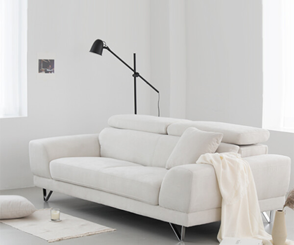 ArtStation - Aqua fabric Ron 3-seater sofa | Resources