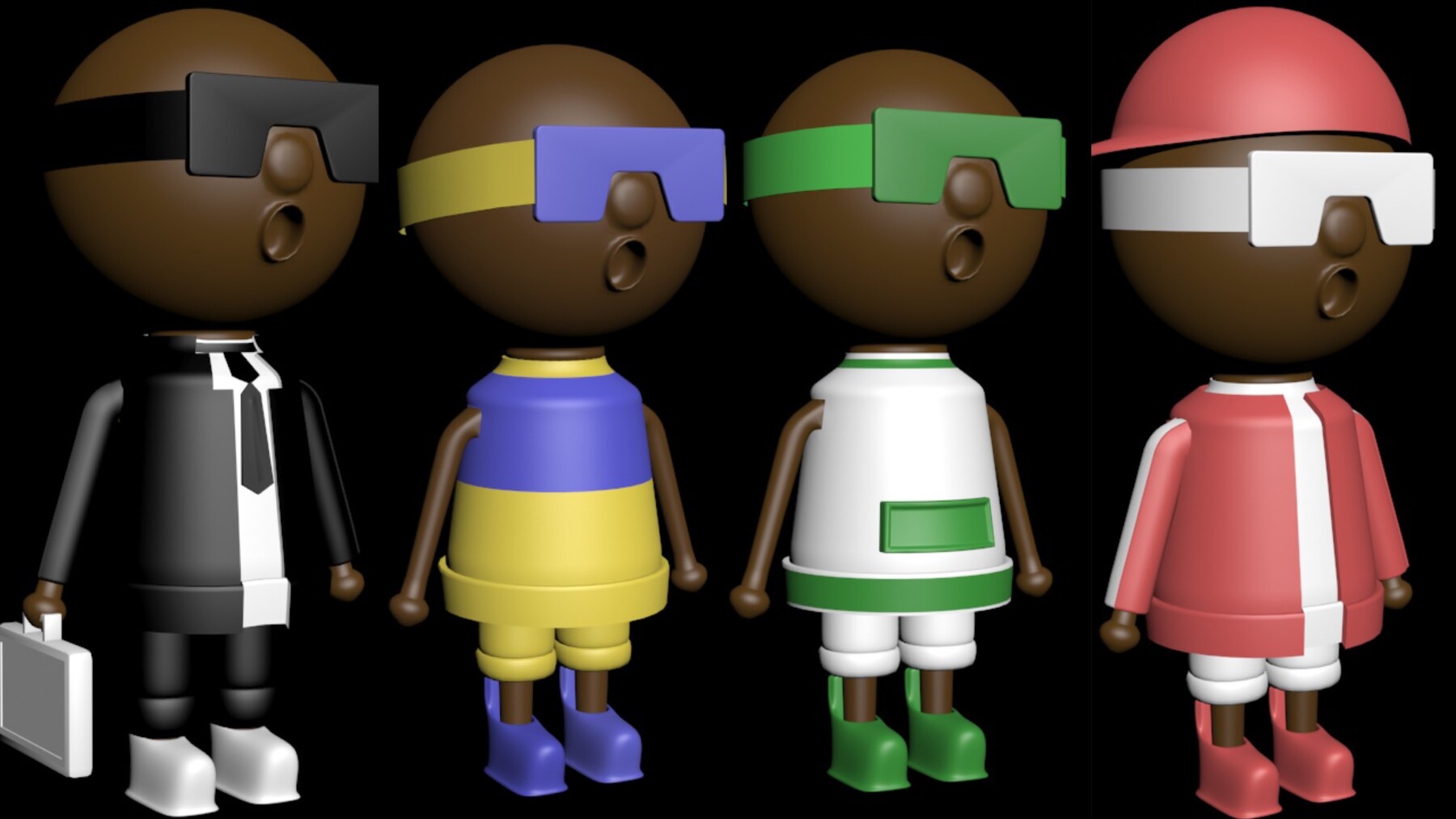 ArtStation - Collection of seven 3D models of the toys "Chocolate man ...