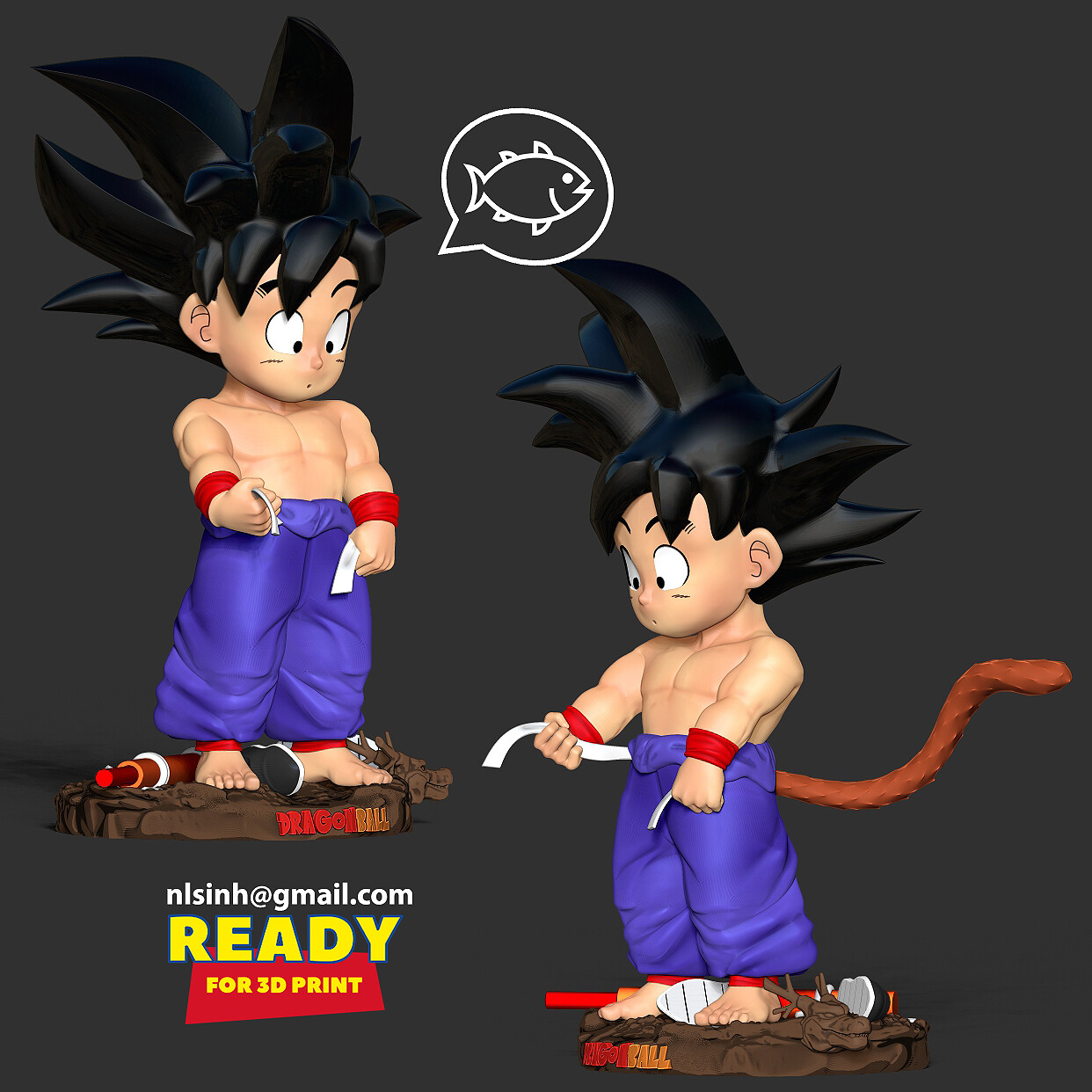 ArtStation - Kid Goku - Ready for fishing | Resources