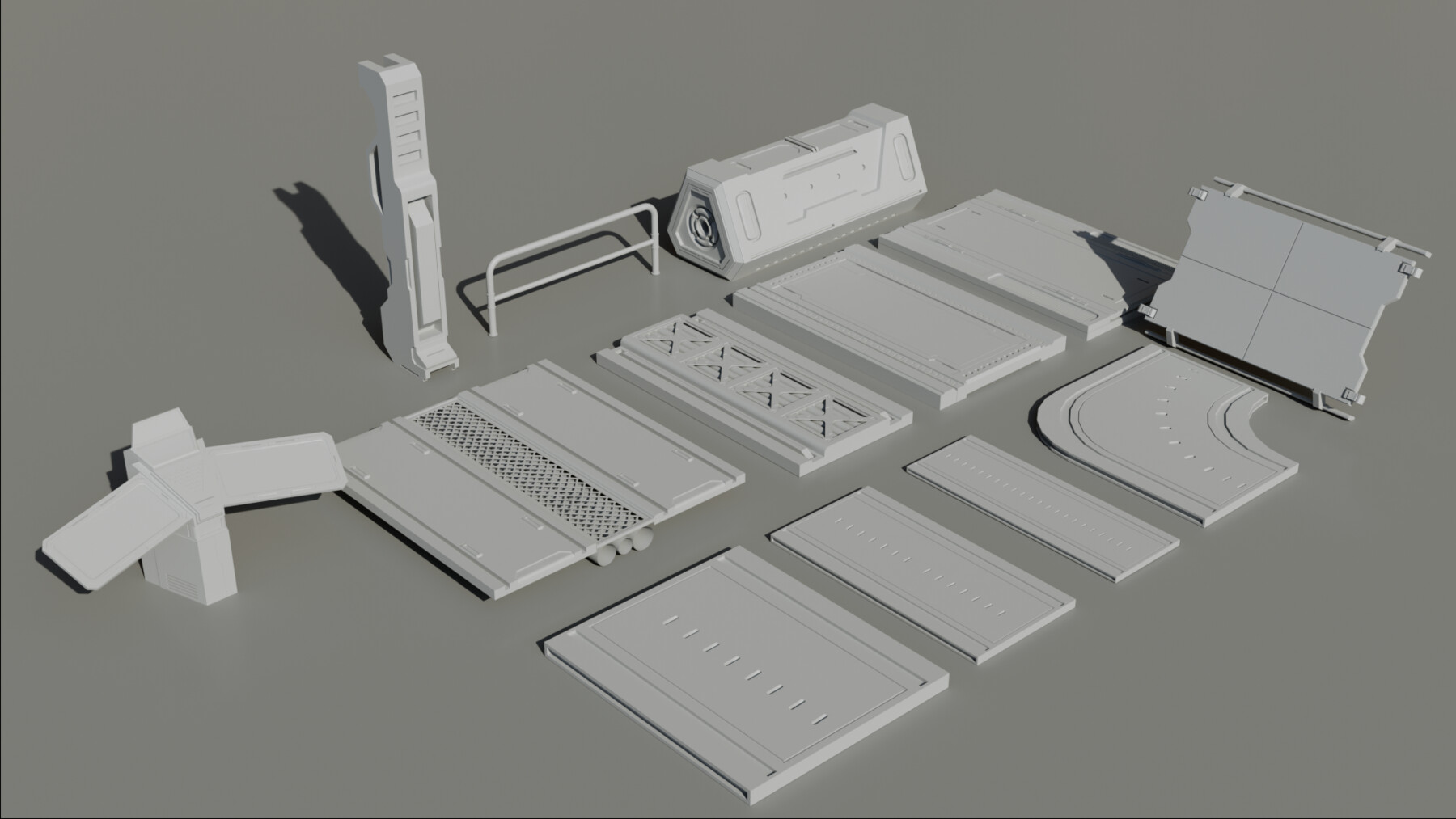 ArtStation - 18 SCI-FI INTERIOR KITBASH VOL 14 | Resources