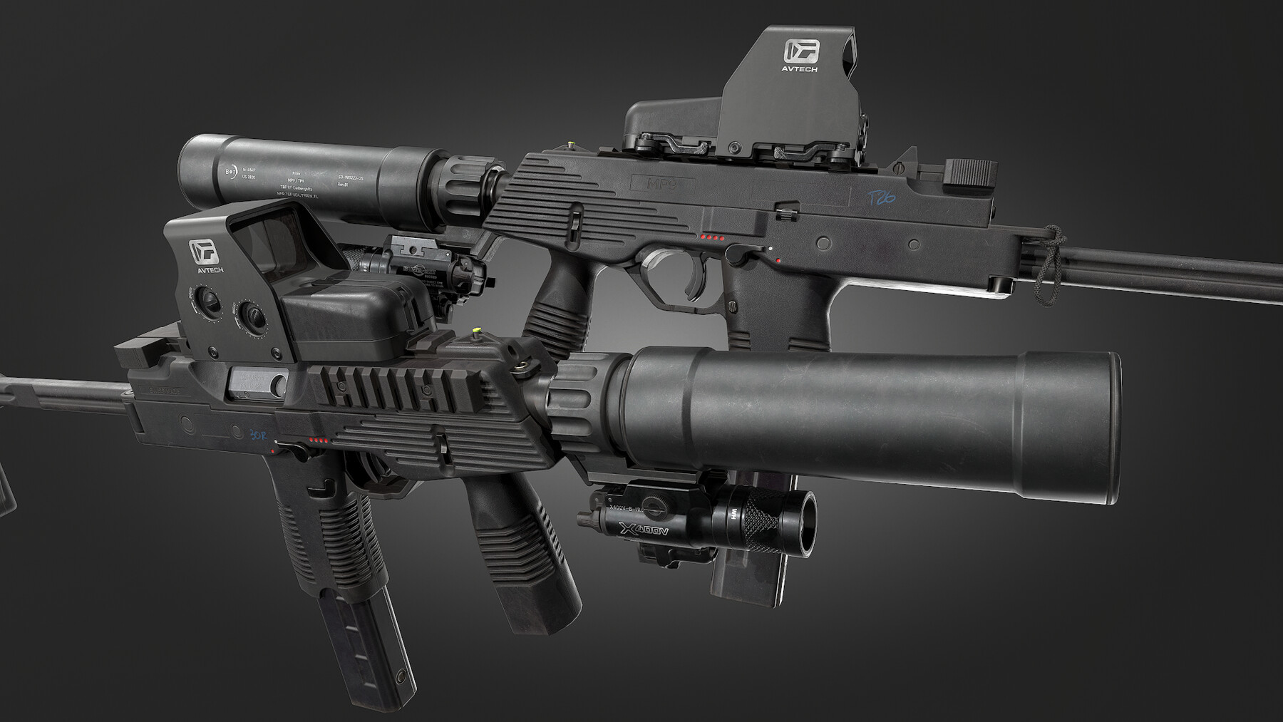 ArtStation - MP9 SUBMACHINE GUN | Game Assets