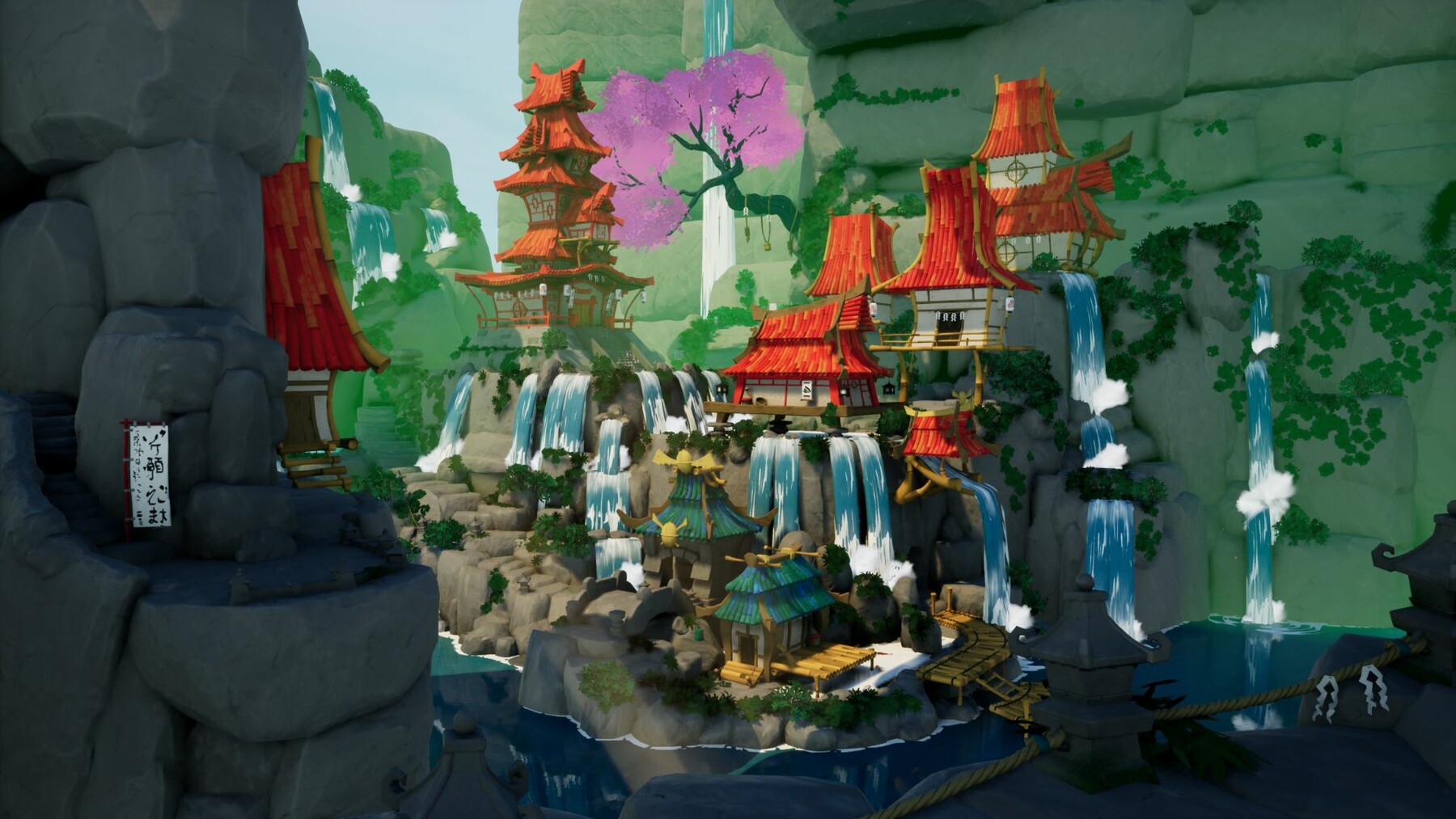 ArtStation - Stylized Japanese Mountain Shrine | Game Assets