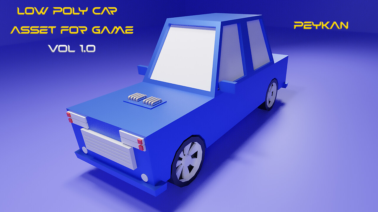 ArtStation - Low poly car - PEYKAN | Game Assets