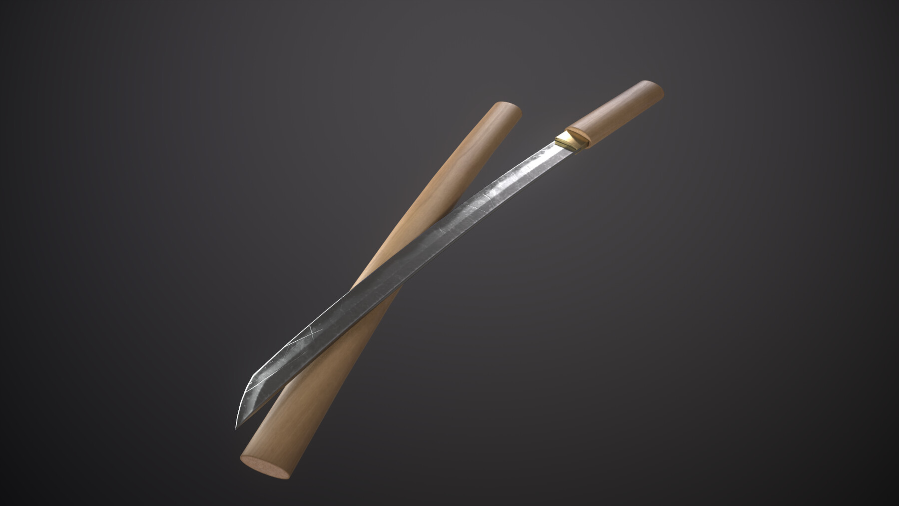 ArtStation - Wakizashi Japanese Sword | Game Assets