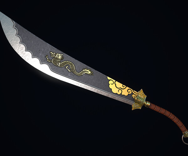ArtStation - Two-handed Dao sword | Game Assets