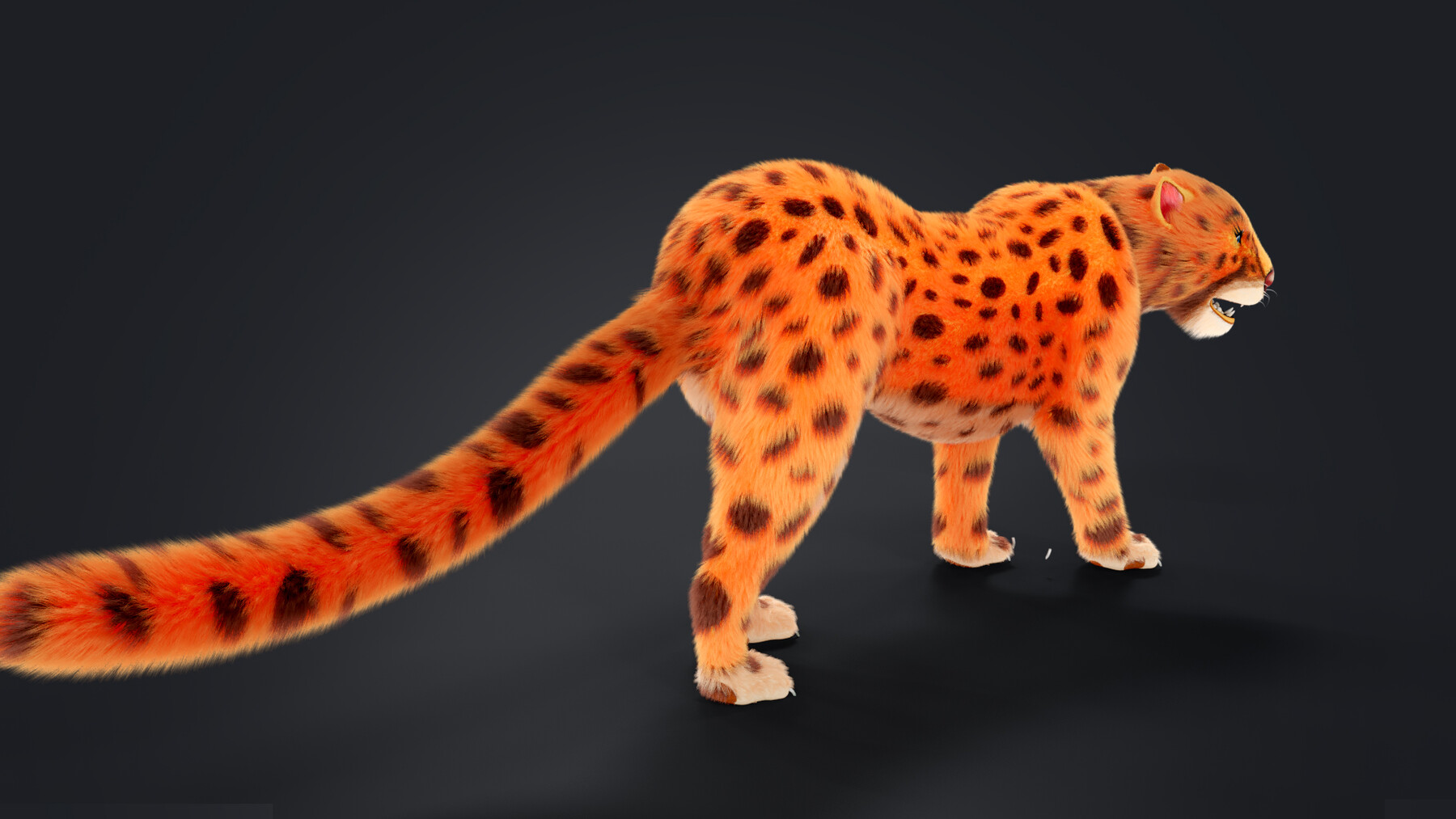 ArtStation - Fur Female Leopard Rigged | Game Assets