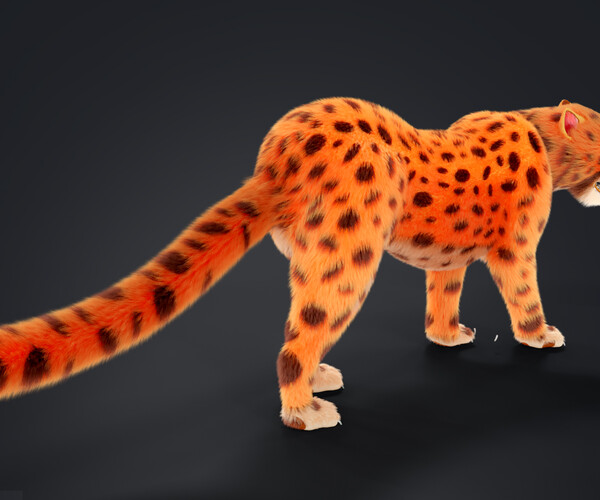 ArtStation - Fur Female Leopard Rigged | Game Assets