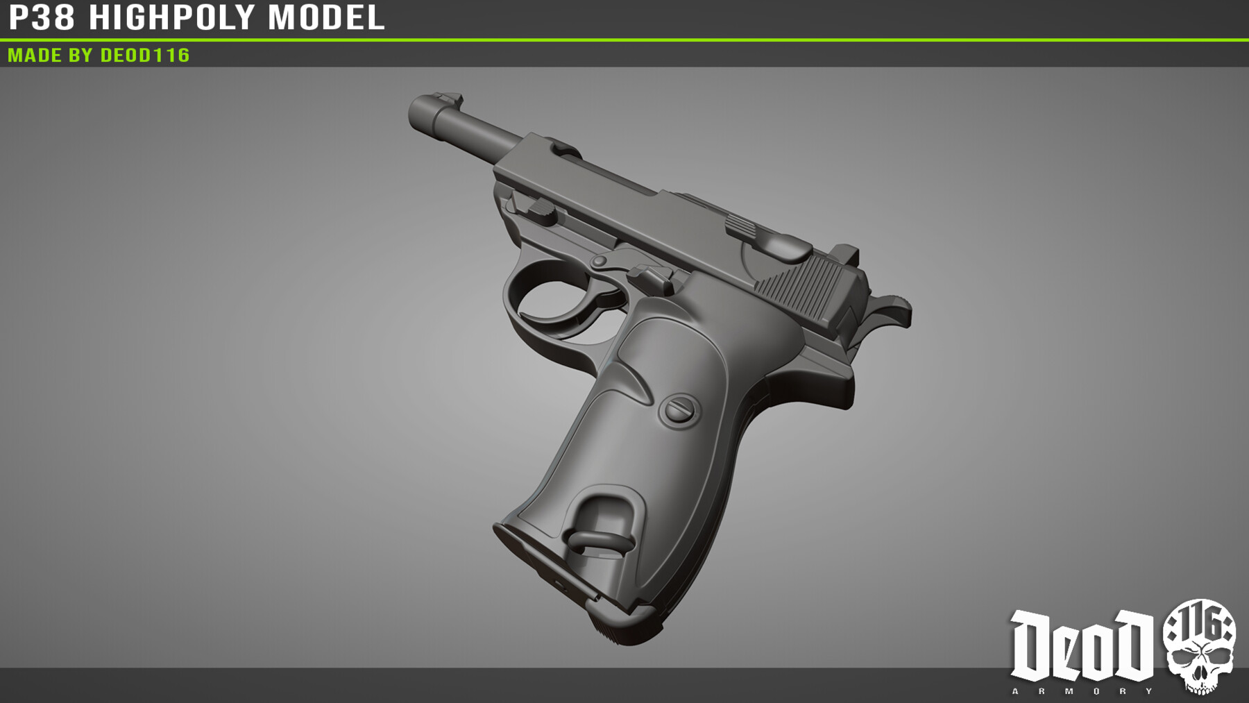 ArtStation - P38 Highpoly model | Game Assets
