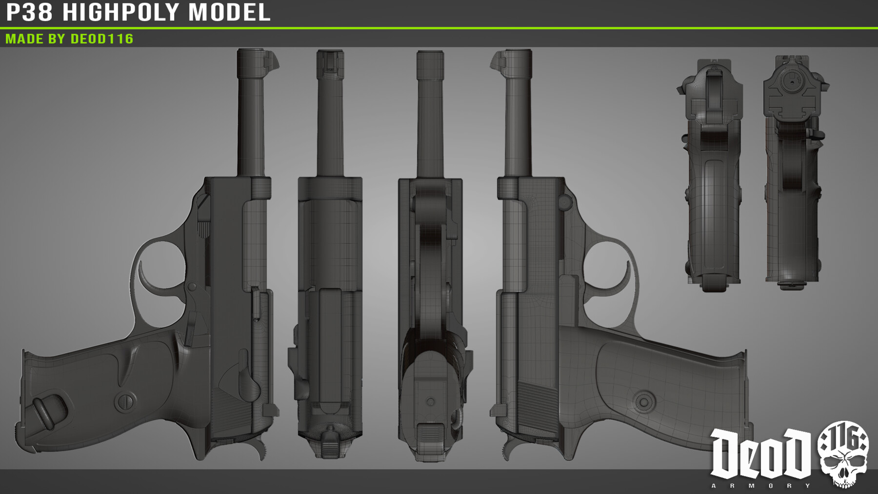 ArtStation - P38 Highpoly model | Game Assets