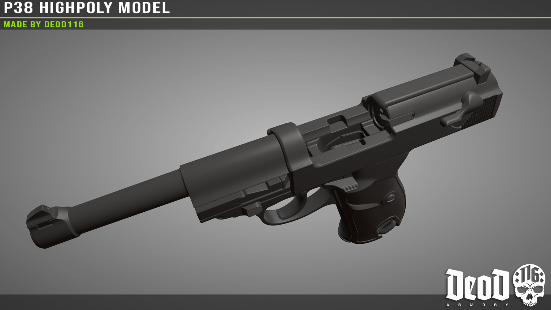 ArtStation - P38 Highpoly model | Game Assets