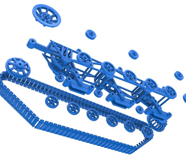 ArtStation - 3D printable Diecast Track chassis Scale 1 to 25 | Resources