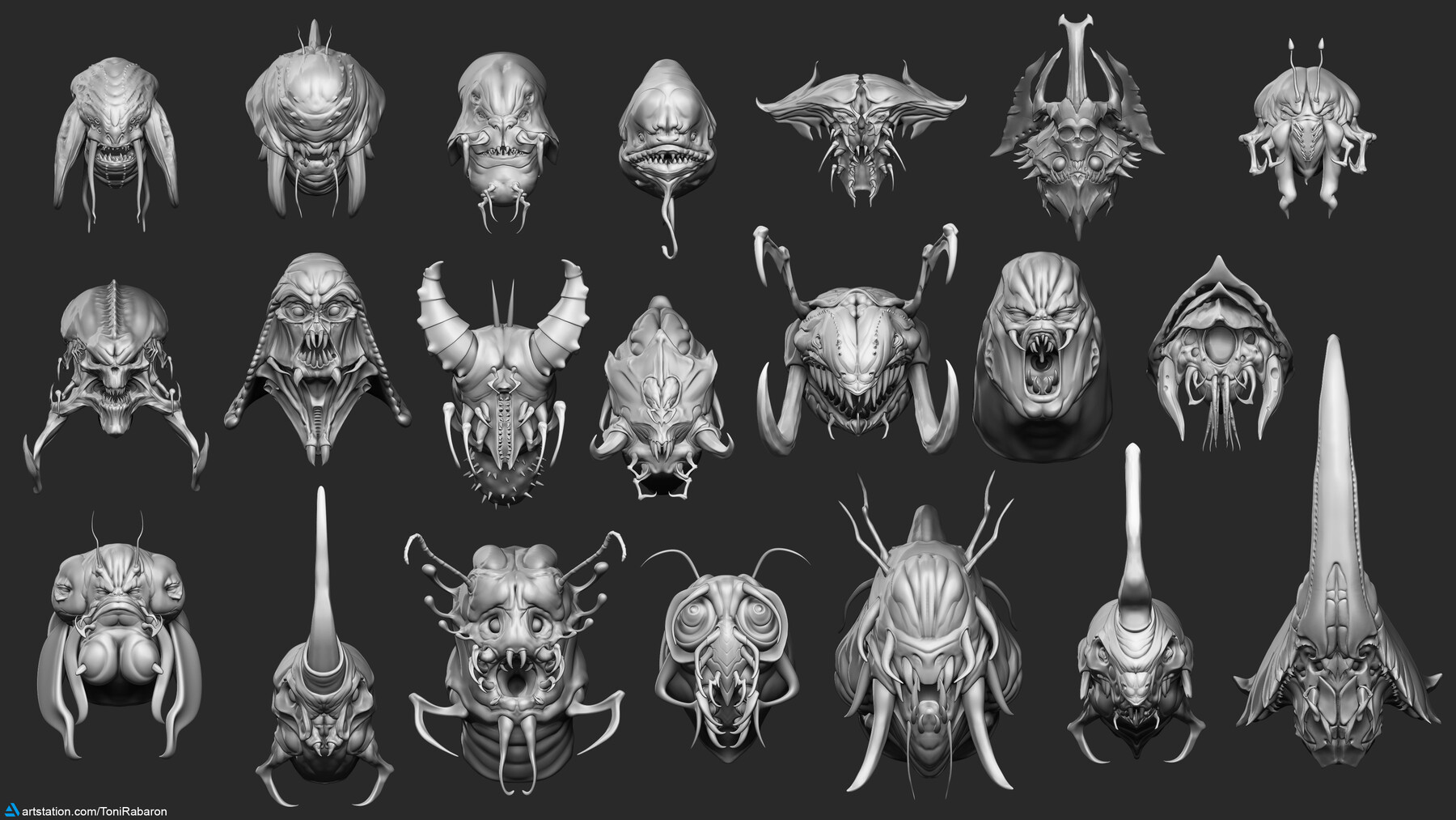 ArtStation - CreatureBash Heads Vol 1 | Resources