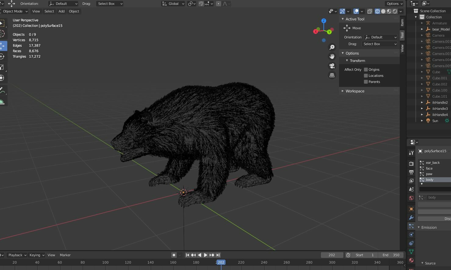 ArtStation - Fur Black Bear animated | Game Assets