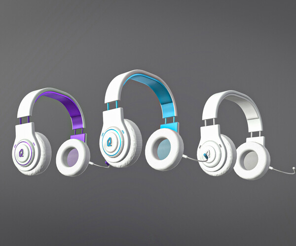 ArtStation - PBR low poly game ready 3D model of headphones | Game Assets
