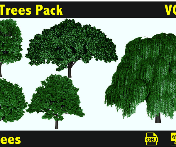 ArtStation - Pack of 3D Trees vol.01 | Resources