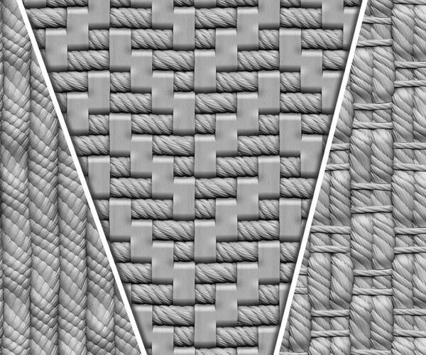 ArtStation - 50 Fabric Pattern Alphas Vol.03 + Video Tutorial | Resources