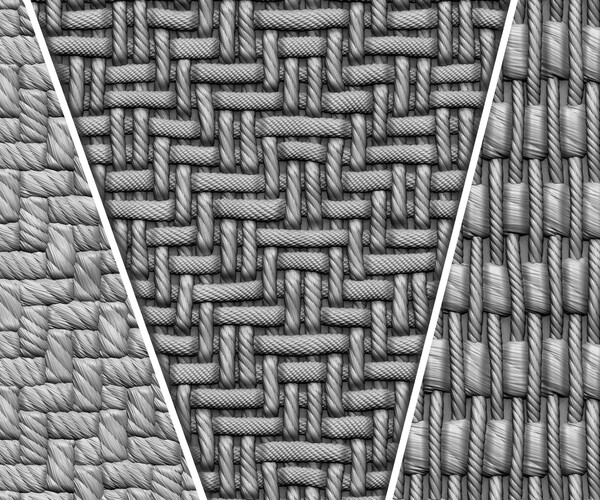 ArtStation - 50 Fabric Pattern Alphas Vol.03 + Video Tutorial | Resources