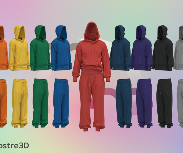 ArtStation - (Menswear) Tracksuit - 10 Colours | Resources