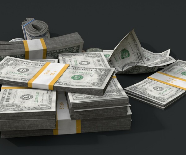 ArtStation - Money Loot - US dollars | Game Assets