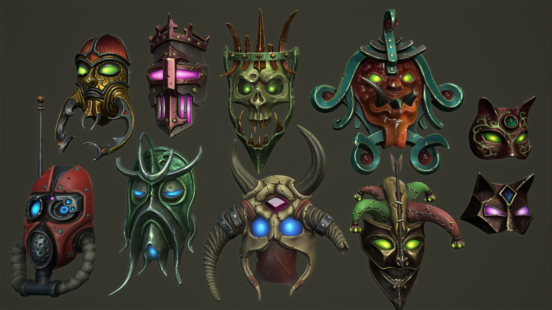 ArtStation - Fantasy masks 2 collection | Game Assets