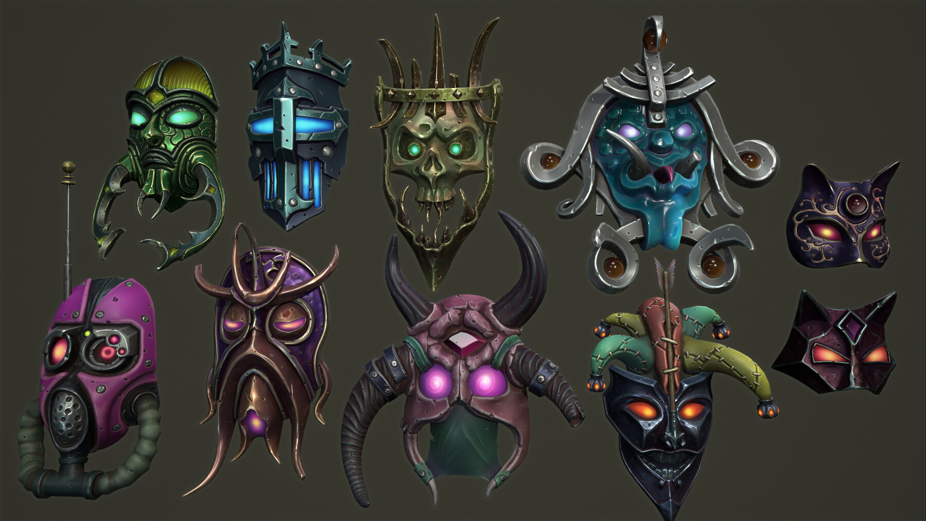 ArtStation - Fantasy masks 2 collection | Game Assets