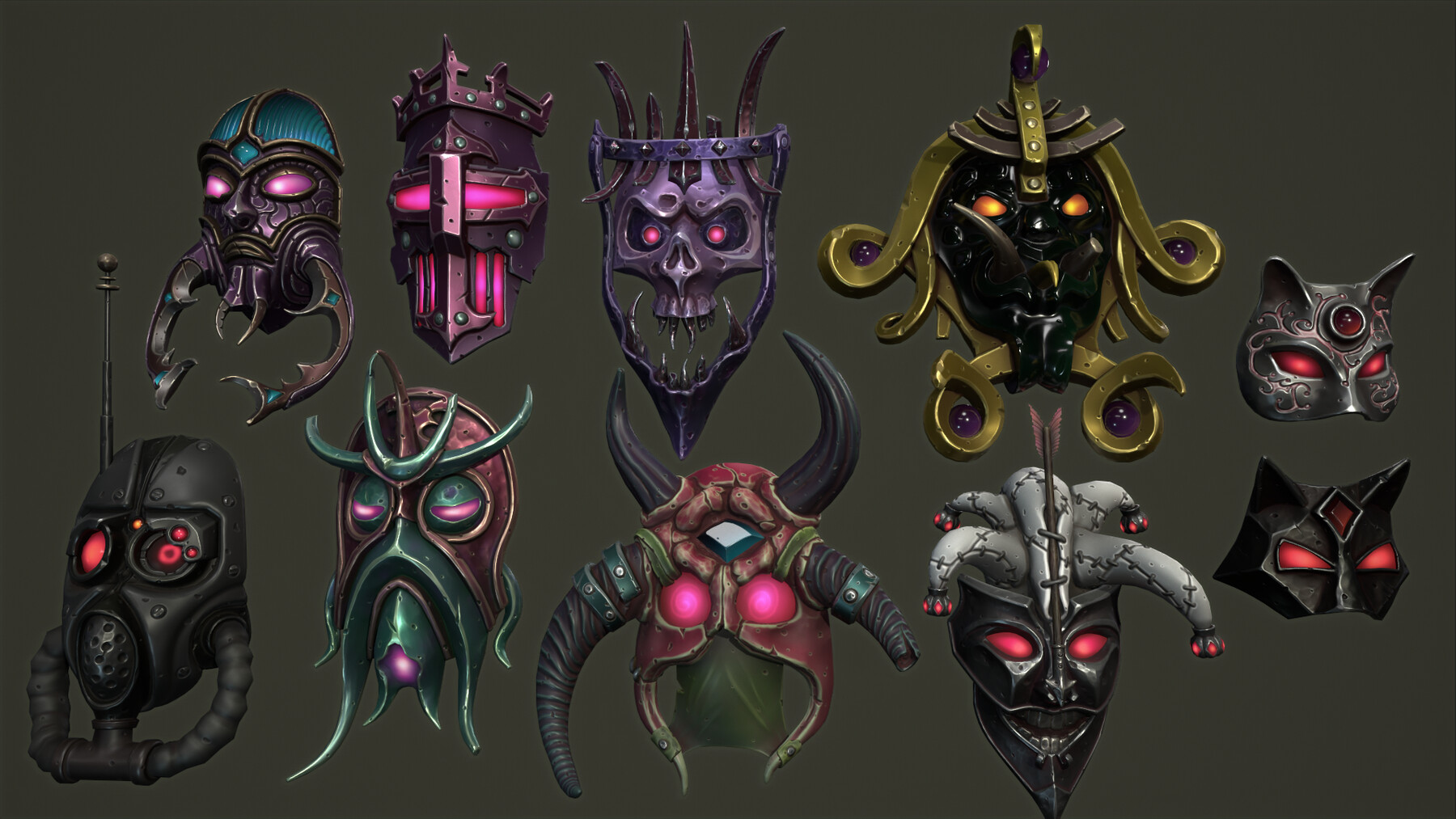 ArtStation - Fantasy masks 2 collection | Game Assets