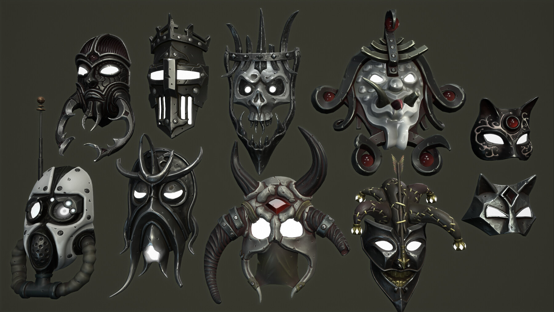 ArtStation - Fantasy masks 2 collection | Game Assets