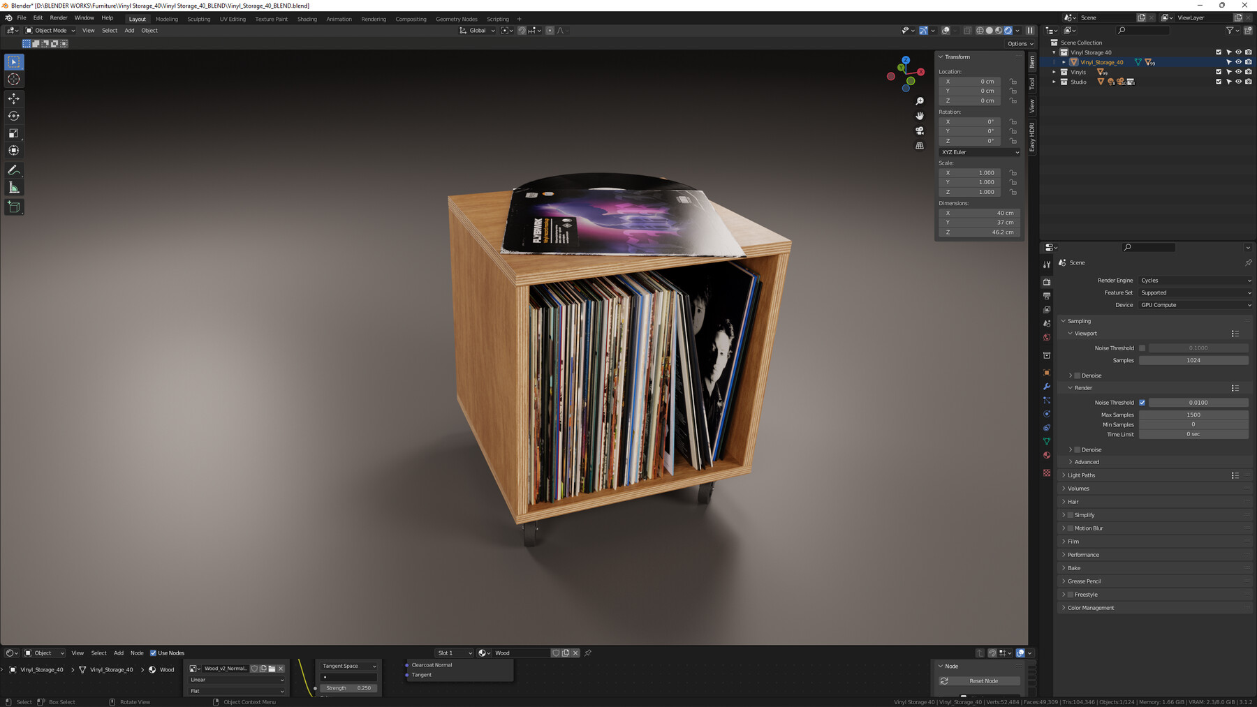ArtStation - Vinyl Storage No40 | Resources