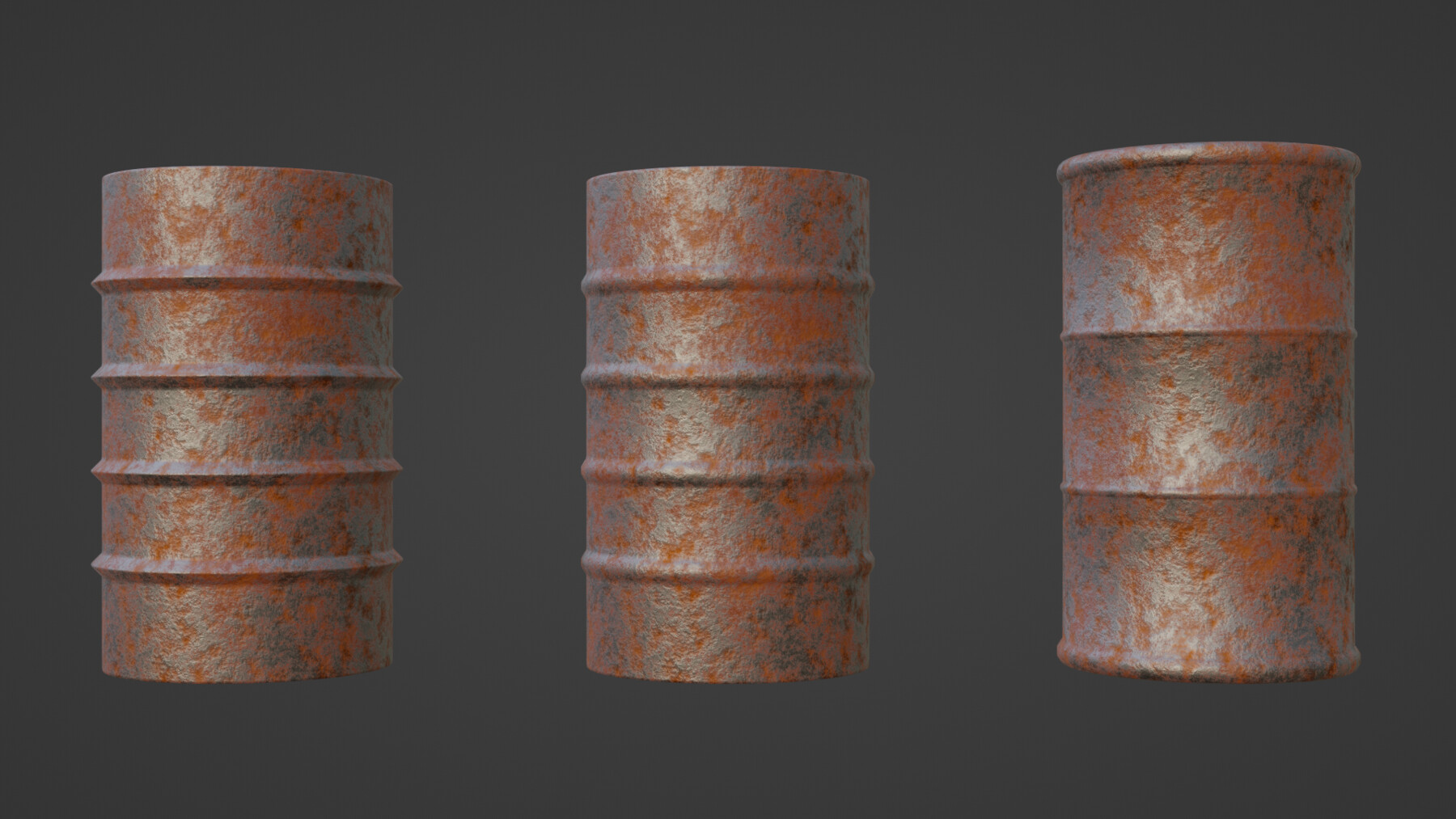 ArtStation - Rusty Metal Barrels | Game Assets