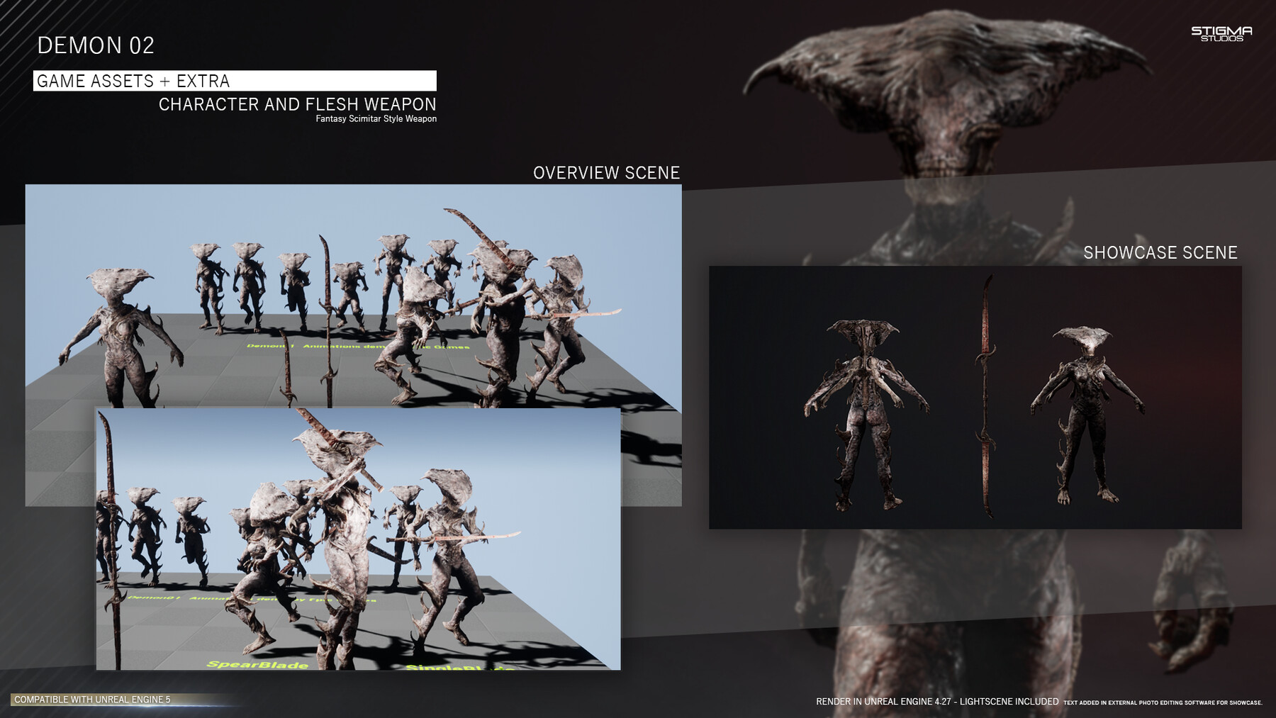 ArtStation - Demon 02 - Game Assets + Extra | Game Assets