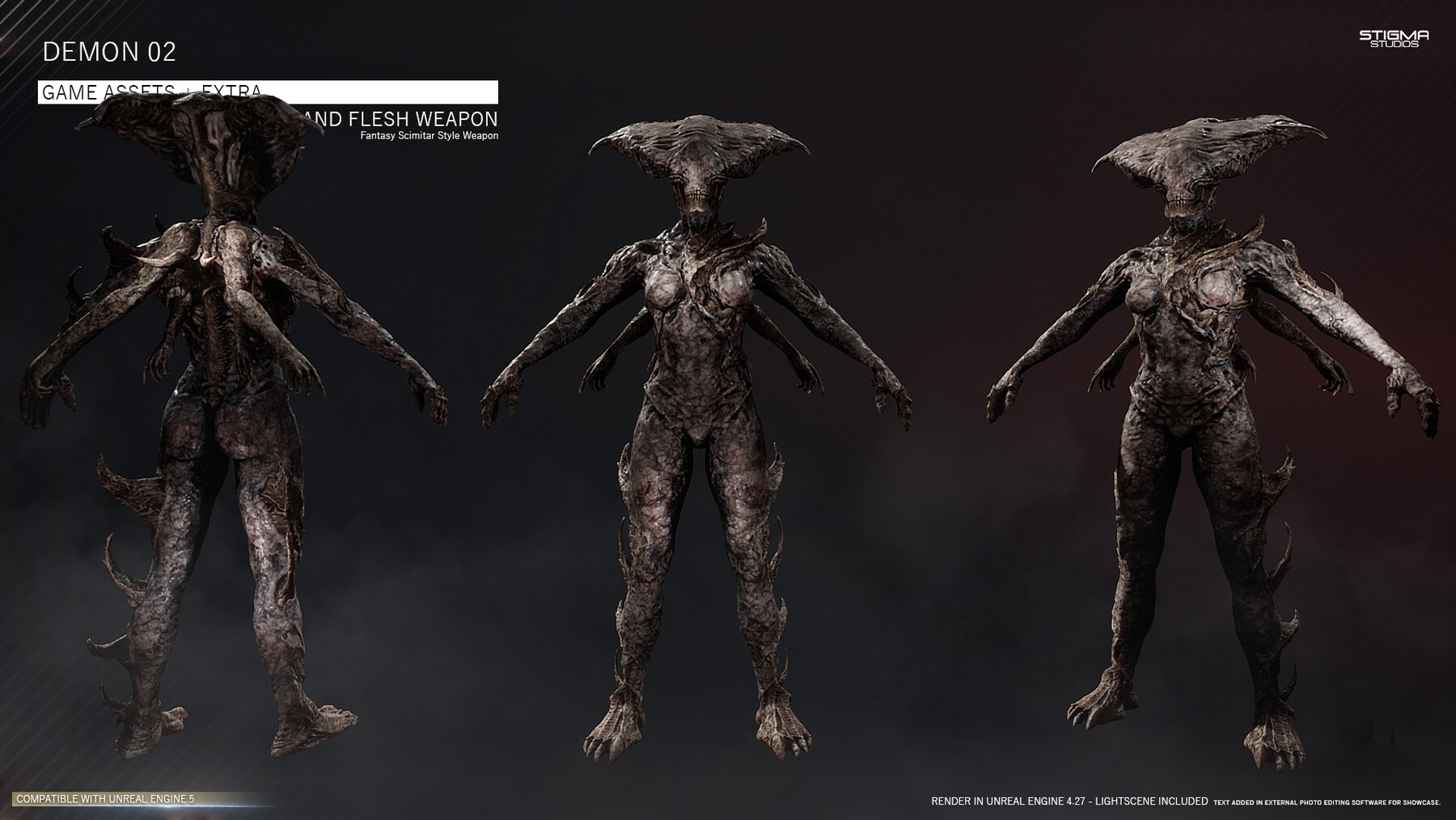 ArtStation - Demon 02 - Game Assets + Extra | Game Assets