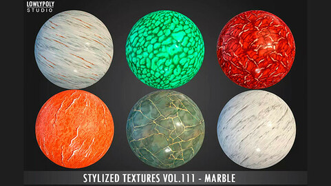 ArtStation - Stylized Marble Vol.111 - Stylized Textures | Game Assets