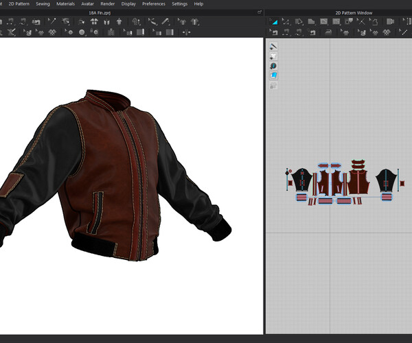 ArtStation - Mens leather jacket 3 | Game Assets